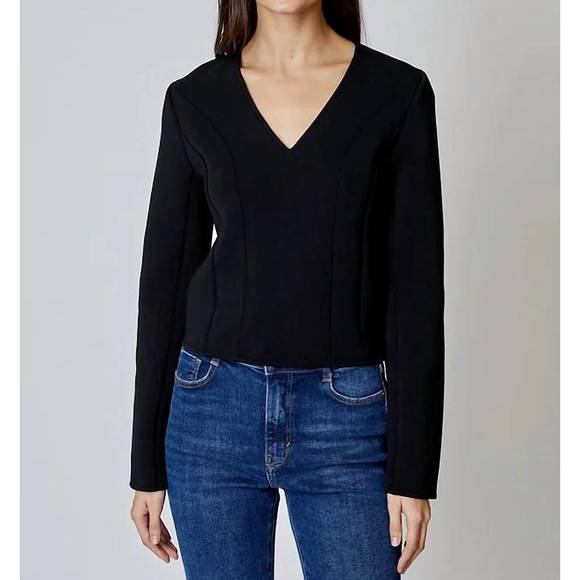 dh NEW YORK | Tops | New Dh New York Margot Scuba Top In Black | Poshmark